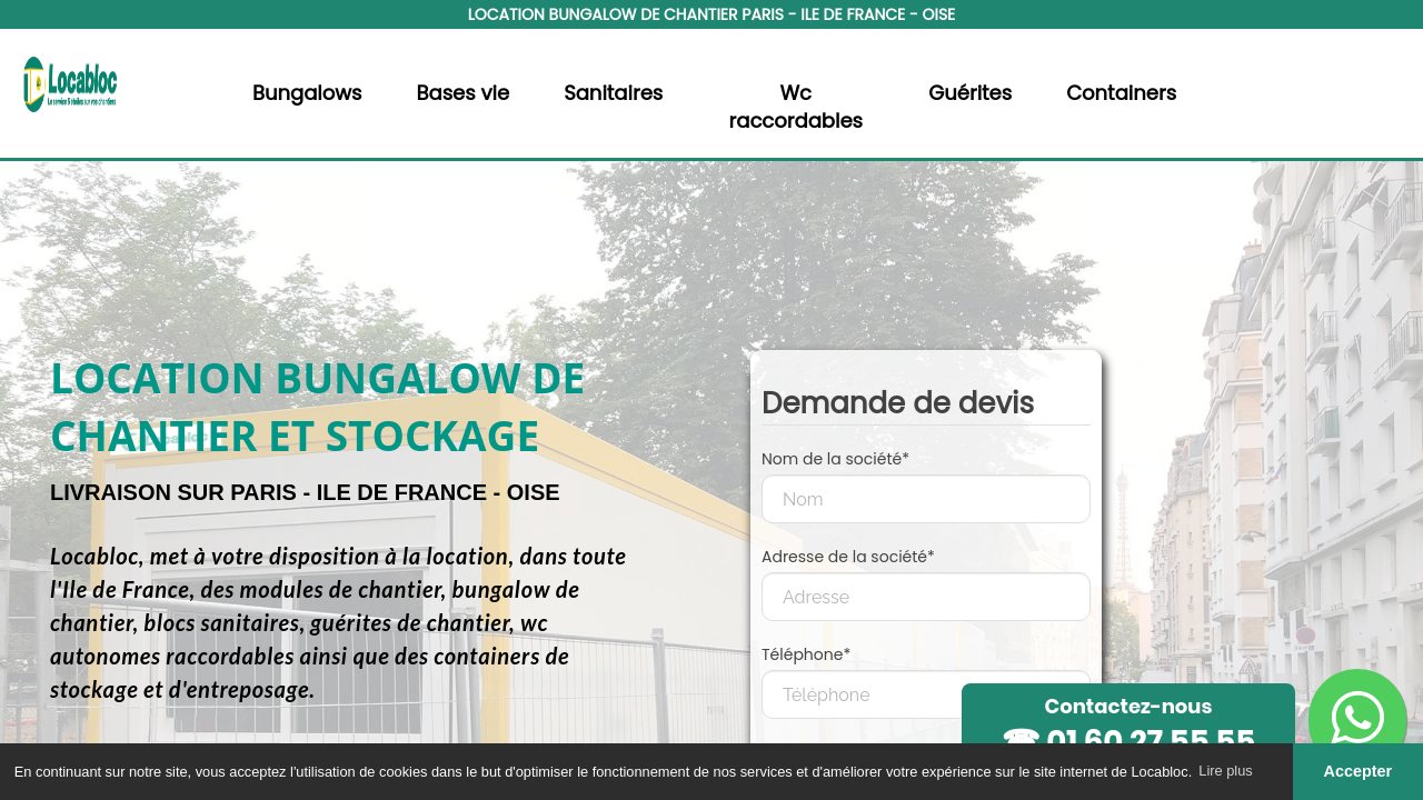 Location bases vie et bungalow de chantier - Locabloc